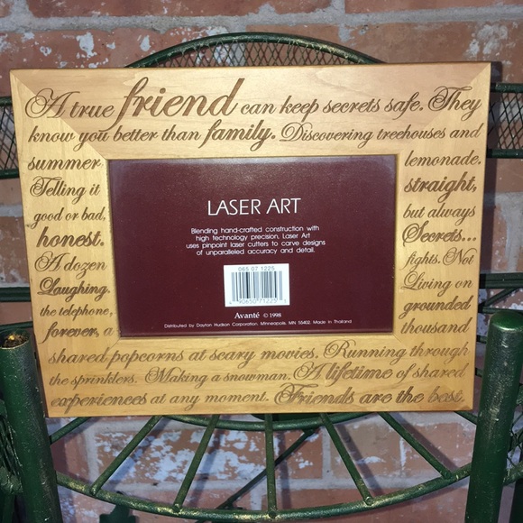 Accents | Beautiful True Friend Laser Art Photo Frame | Poshmark